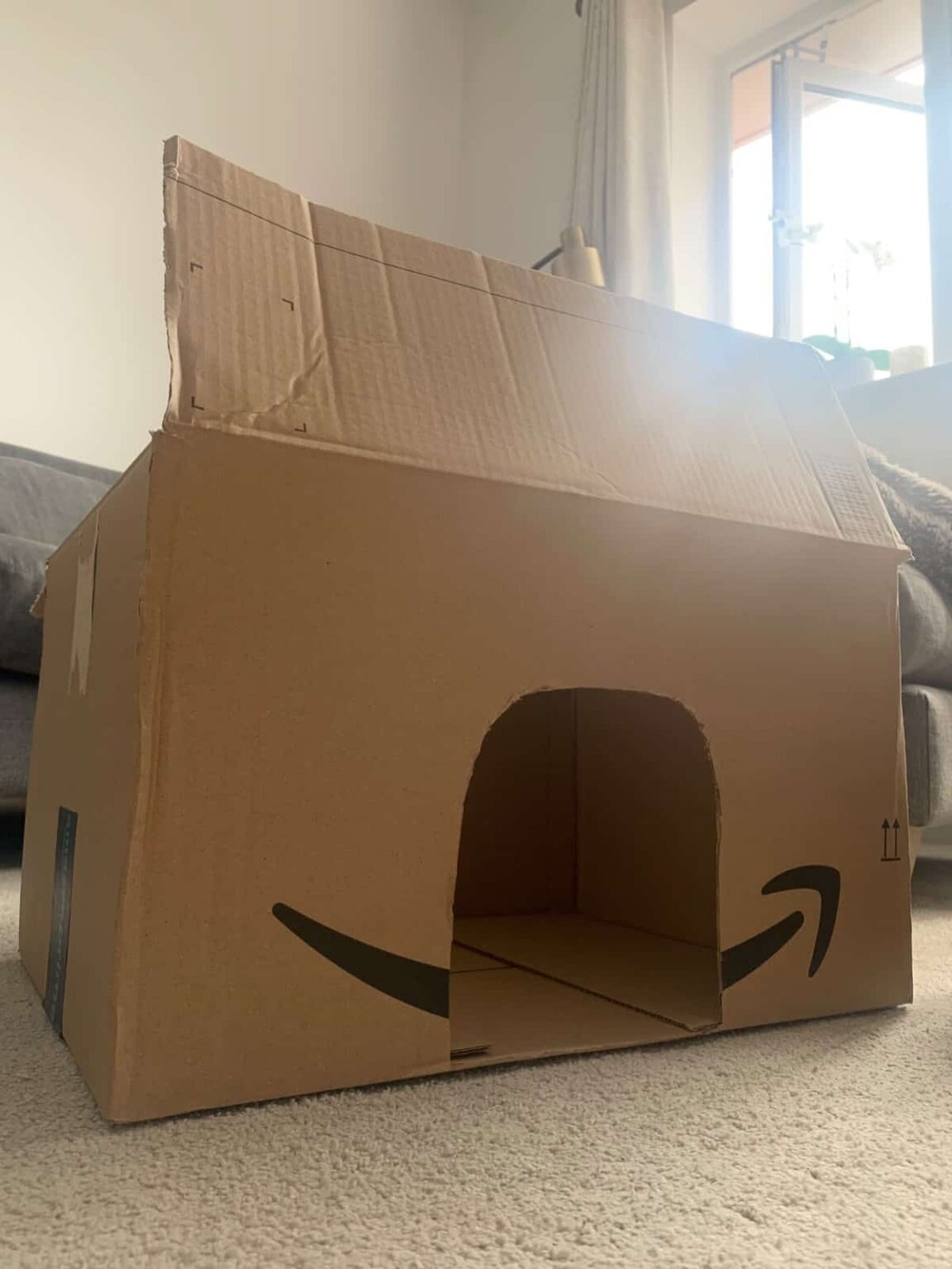 (Easy!) DIY Cardboard Cat House Tutorial - Totally Purrfect